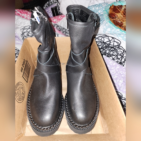 Shoes | Black Leather Boots With Price Tag Still Attached | Poshmark